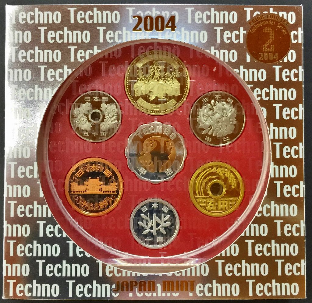 2004 Japan Mint Bureau Technomedal-2 Series 6 Piece Yen Currency Proof ...